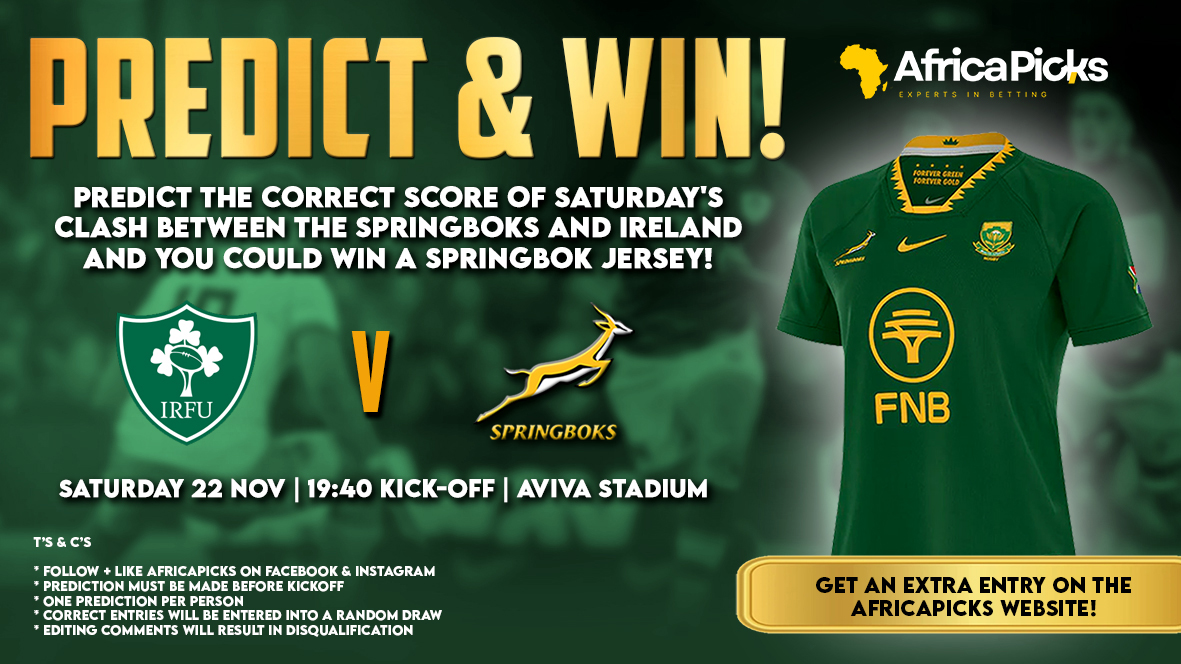 Springboks vs Ireland: Predict and WIN! - AfricaPicks
